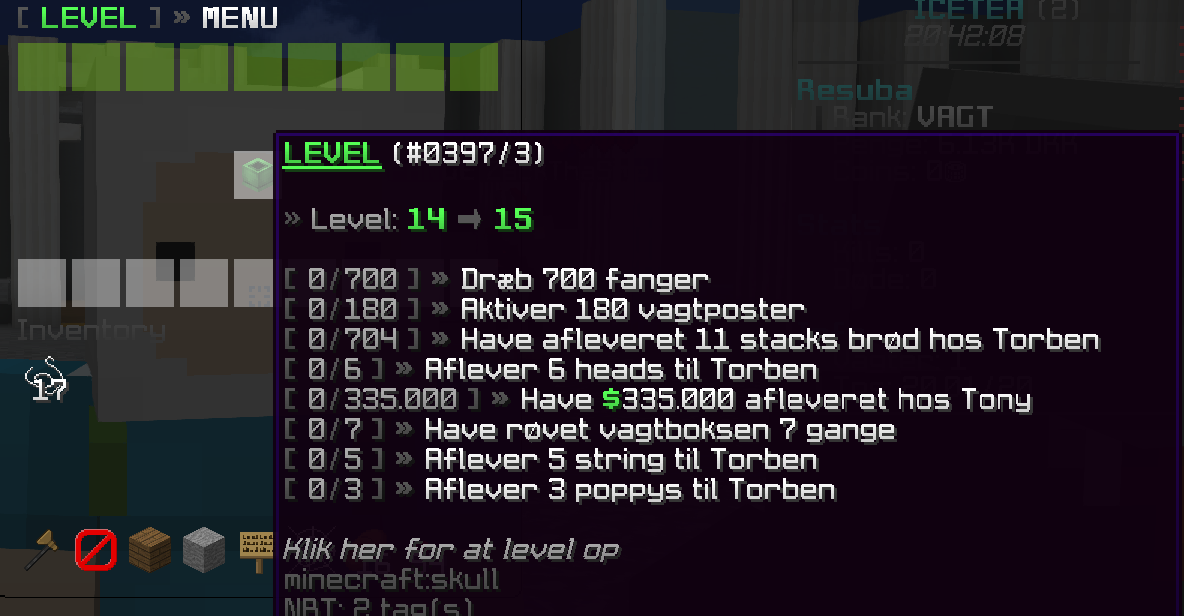 VAGT LEVELS | Scripts | McSkripts